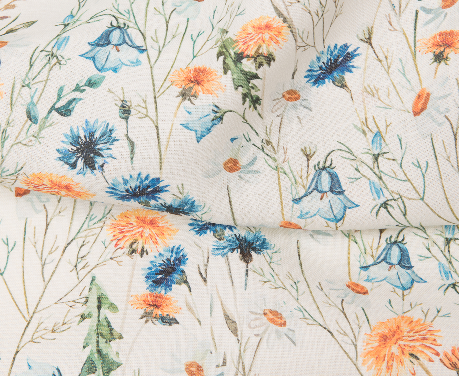 Lininis audinys "Gėlytės", minkštintas (185g/m²) - Lovelin - Lino ...